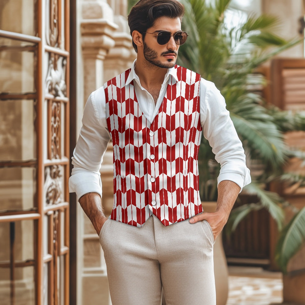 Wagara - Yagasuri Red/White Suit vest jacket – Scottish Clan Tartans