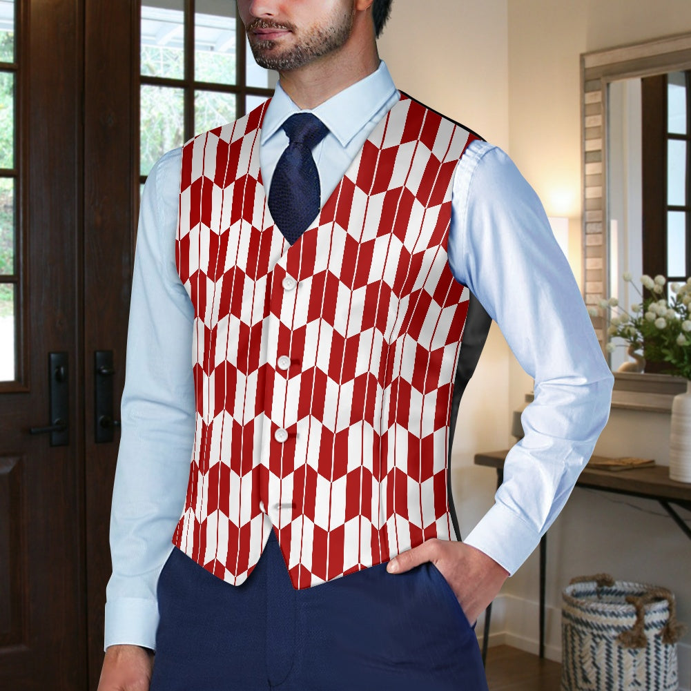Wagara - Yagasuri Red/White Suit vest jacket – Scottish Clan Tartans
